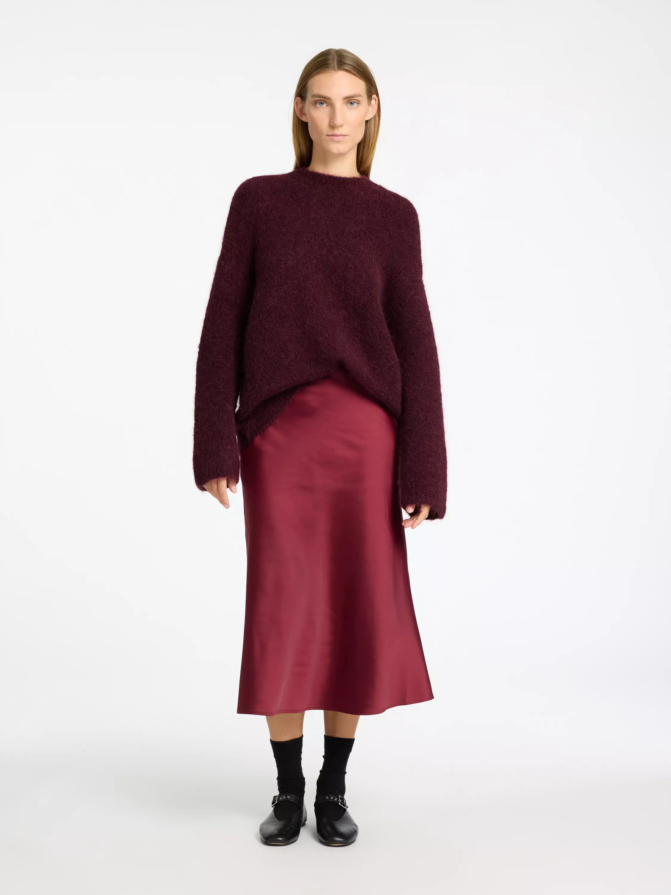 Selected Femme Gabella Neulepusero Viininpunainen / zinfandel - Iloinen ...